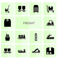 12 freight icons Royalty Free Vector Image - VectorStock