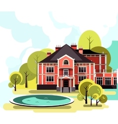 Ancient manor Royalty Free Vector Image - VectorStock