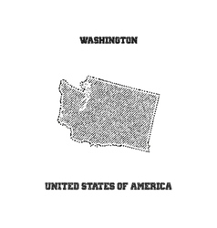 Washington state gold label with state map Vector Image