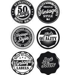 White and black vintage labels collection 2 Vector Image