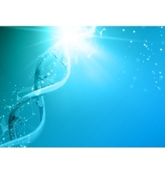 Blue background with dna Royalty Free Vector Image