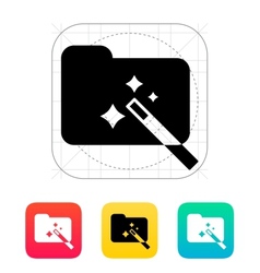Magic folder icon Royalty Free Vector Image - VectorStock