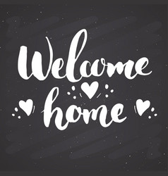 Home sweet home lettering handwritten sign hand Vector Image