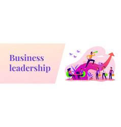 Leadership concept banner header Royalty Free Vector Image