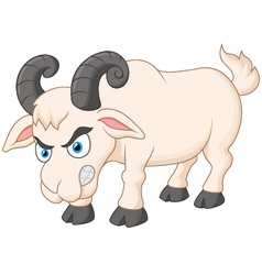 Angry cartoon goat Royalty Free Vector Image - VectorStock