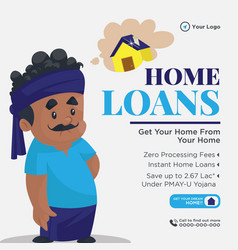 Banner design of home loans Royalty Free Vector Image