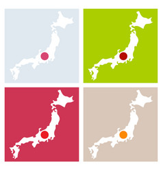 Map of japan in high resolution detailed Vector Image