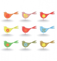 Cheerful birdies Royalty Free Vector Image - VectorStock