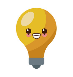 Bulb light energy kawaii cartoon Royalty Free Vector Image