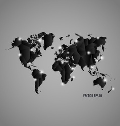 Modern world map design Royalty Free Vector Image