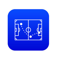 Soccer strategy icon white Royalty Free Vector Image