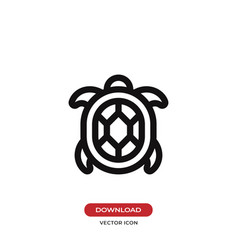 Turtle line icon Royalty Free Vector Image - VectorStock
