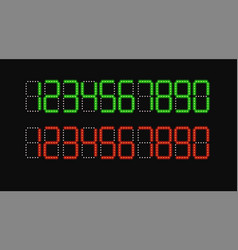 Digital letters and numbers set Royalty Free Vector Image