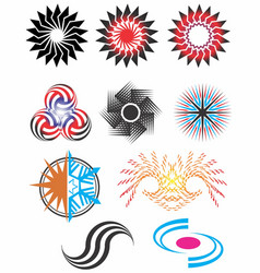 Logo design elements set 41 Royalty Free Vector Image