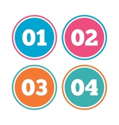 Step one two three icons sequence options Vector Image