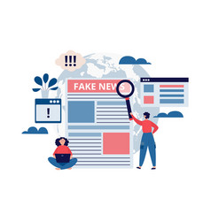 Press and mass media concept fake news flat Vector Image