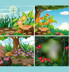 Background scene with nature theme Royalty Free Vector Image