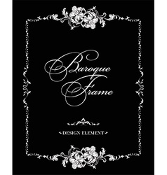 Ornamental border frame baroque pattern seamless Vector Image