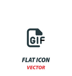 Gif file format icon in a flat style pictograph Vector Image