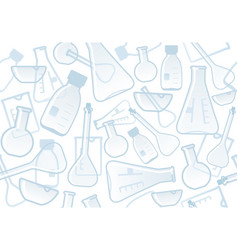 Laboratory with flasks isolated Royalty Free Vector Image