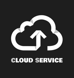 Cloud computing logo info emblems Royalty Free Vector Image