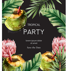 Smoothie cocktail green drink with cucumber Vector Image
