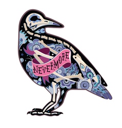 Colorfull cool crow Royalty Free Vector Image - VectorStock