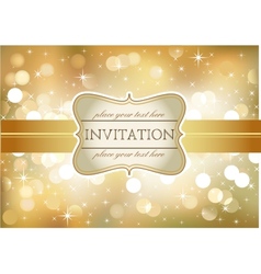 Golden invitation Royalty Free Vector Image - VectorStock