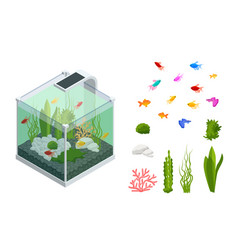 Goldfish in aquarium Royalty Free Vector Image