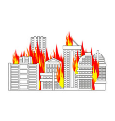 Cartoon set city buildings Royalty Free Vector Image