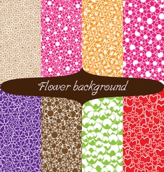 Paper flower stickers on white background Vector Image