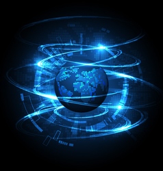 Abstract blue technology concept Royalty Free Vector Image