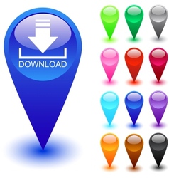 Download button Royalty Free Vector Image - VectorStock