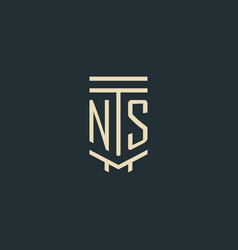 Ns initial wedding monogram logo Royalty Free Vector Image