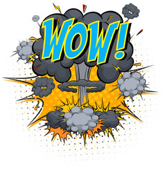 Word get ready to rumble on comic cloud explosion Vector Image