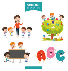Education elements Royalty Free Vector Image - VectorStock