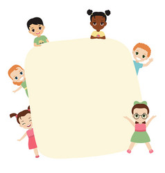 Group of happy children Royalty Free Vector Image