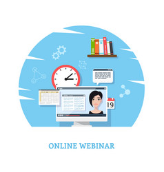 Video call concept banner design in flat style Vector Image