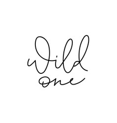 Wild one brush calligraphy with triangles arrows Vector Image