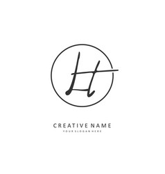 T l tl initial letter handwriting and signature Vector Image