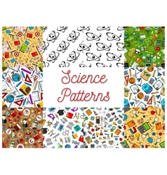 Science laboratory seamless pattern background Vector Image