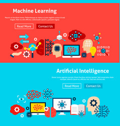 Machine learning circle concept Royalty Free Vector Image