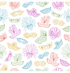 Carnival face masks Royalty Free Vector Image - VectorStock