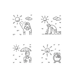 Stroke risk factors icon design infographic Vector Image