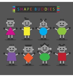 Kids basic shapes chart Royalty Free Vector Image