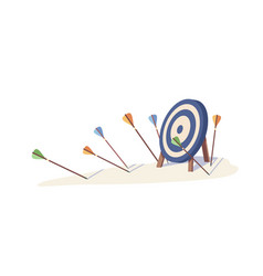 Arrow and target for bow Royalty Free Vector Image