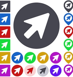 Color cursor icon set Royalty Free Vector Image