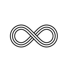 Infinity symbol with feather Royalty Free Vector Image