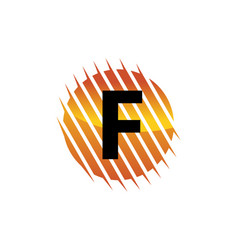 Letter F wing flag logo icon design template Vector Image