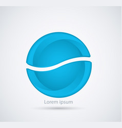 Abstract blue sphere design element Royalty Free Vector